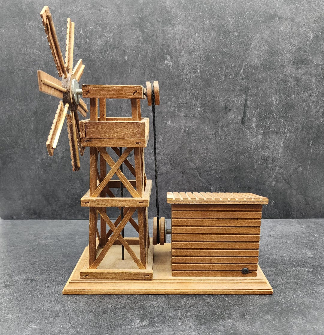 Wooden Windmill Music Box "take Me Home Country Roads" Working ...