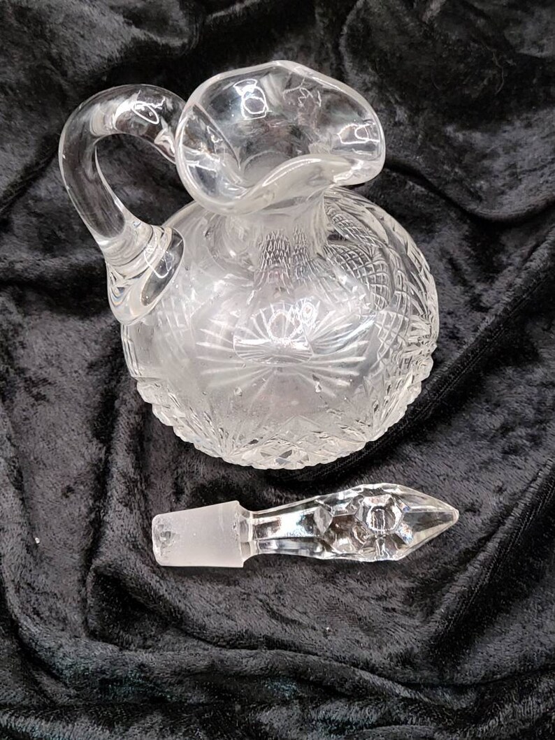 Vintage Clear Victorian EAPG Cruet Wheat and Quilted Design - Etsy