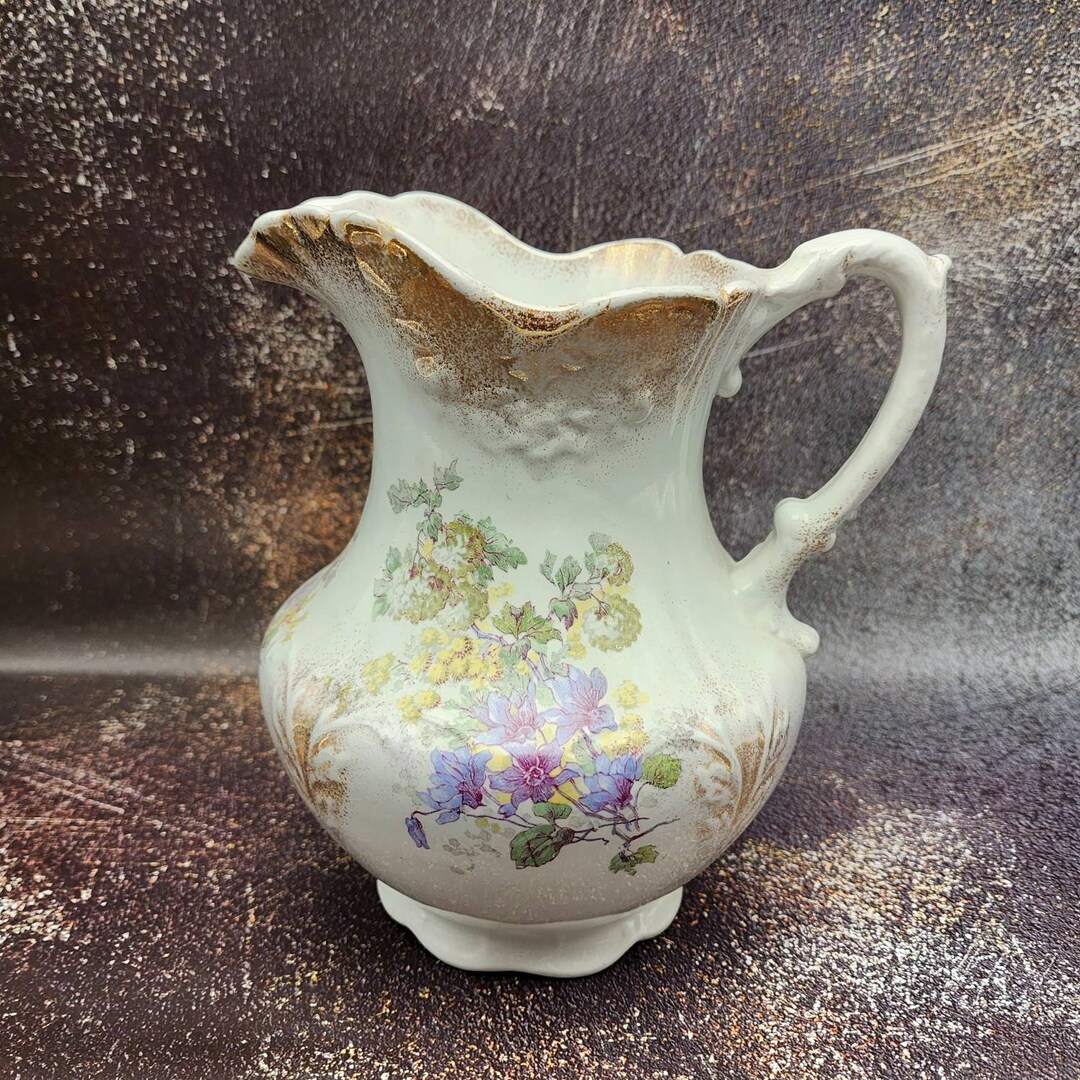 Vintage Anchor Pottery J.E.N., Trenton N.J. Semi Porcelain Milk Pitcher ...