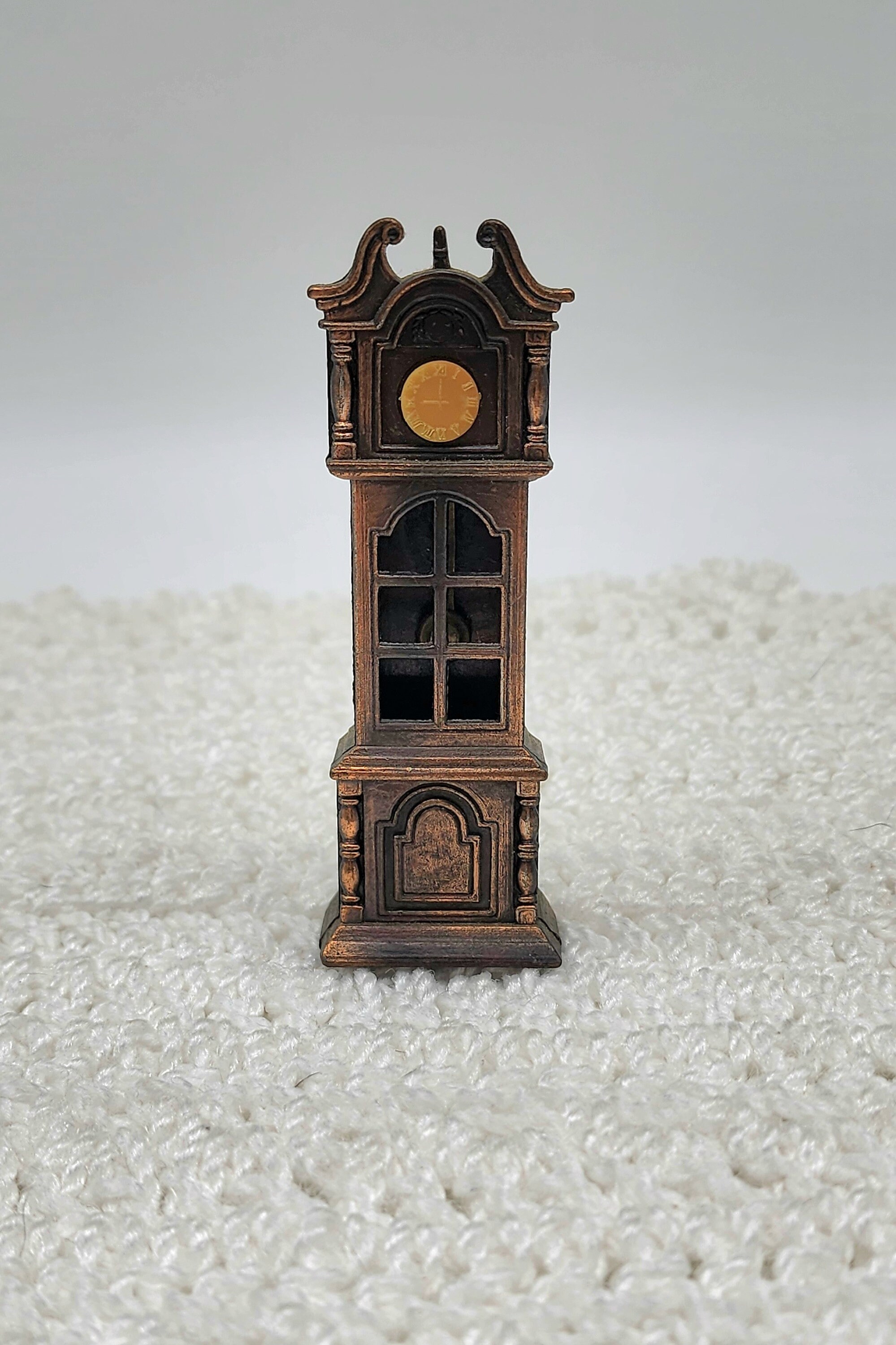 Vintage Cast Metal Grandfather Clock Pencil Sharpener Aged Copper ...