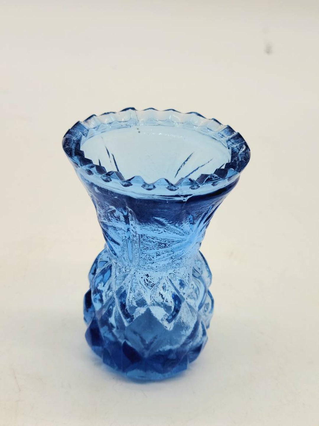 Vintage Pilgrim Glass Blue Toothpick Holder Zippered Edge - Etsy