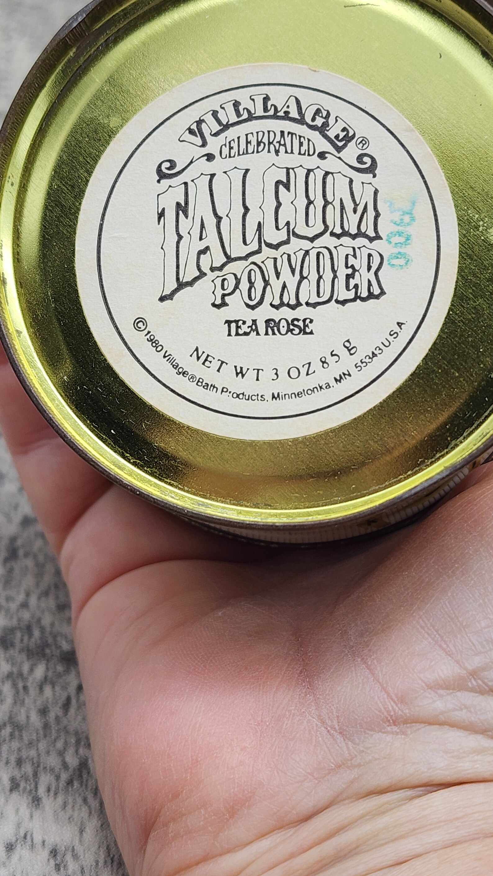 Vintage 1980's Village Celebrated Talcum Powder Tin - Etsy