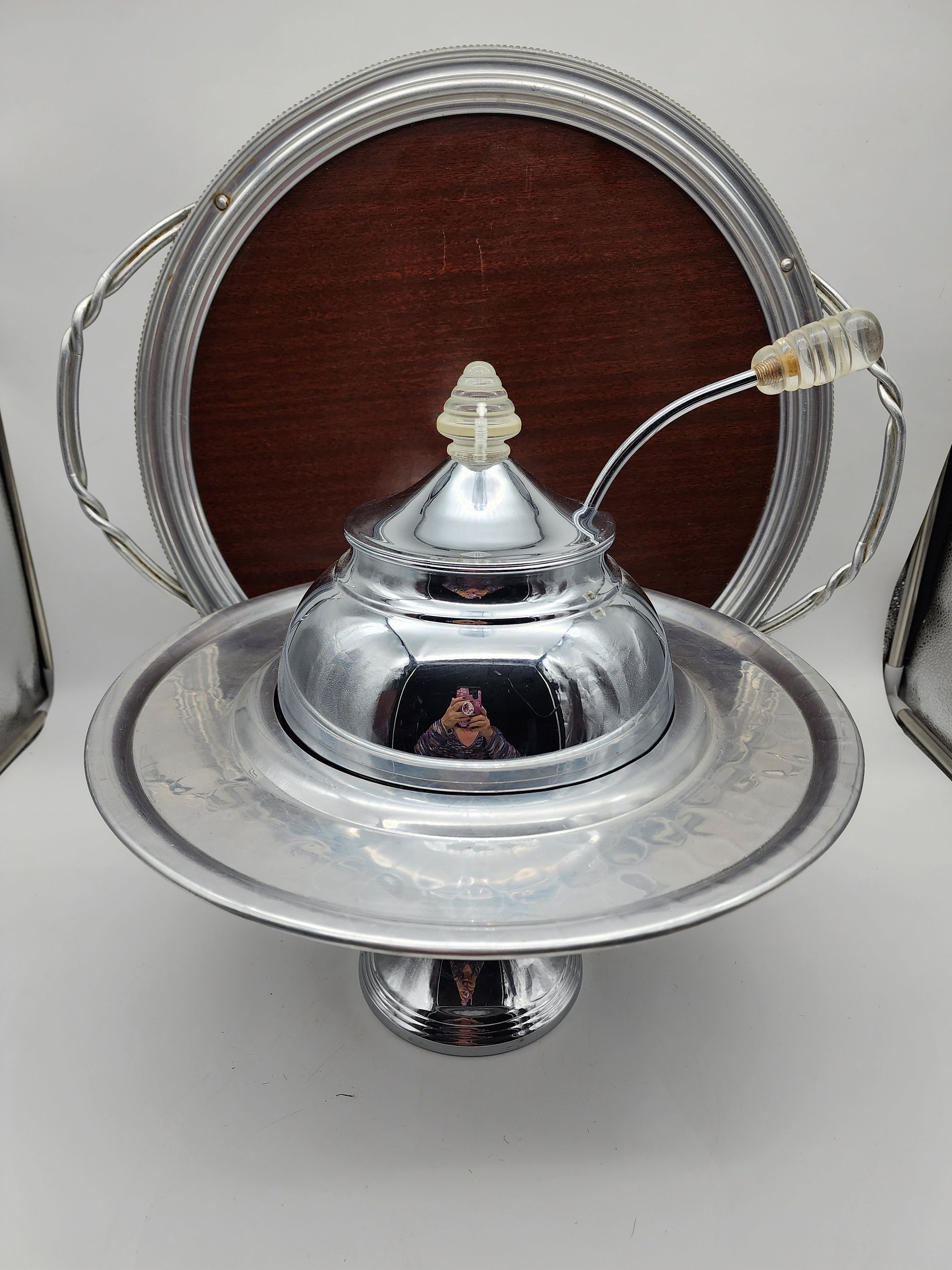 Lucite Lehman Brothers Retro Saturn Chrome Punch Bowl Set - Etsy