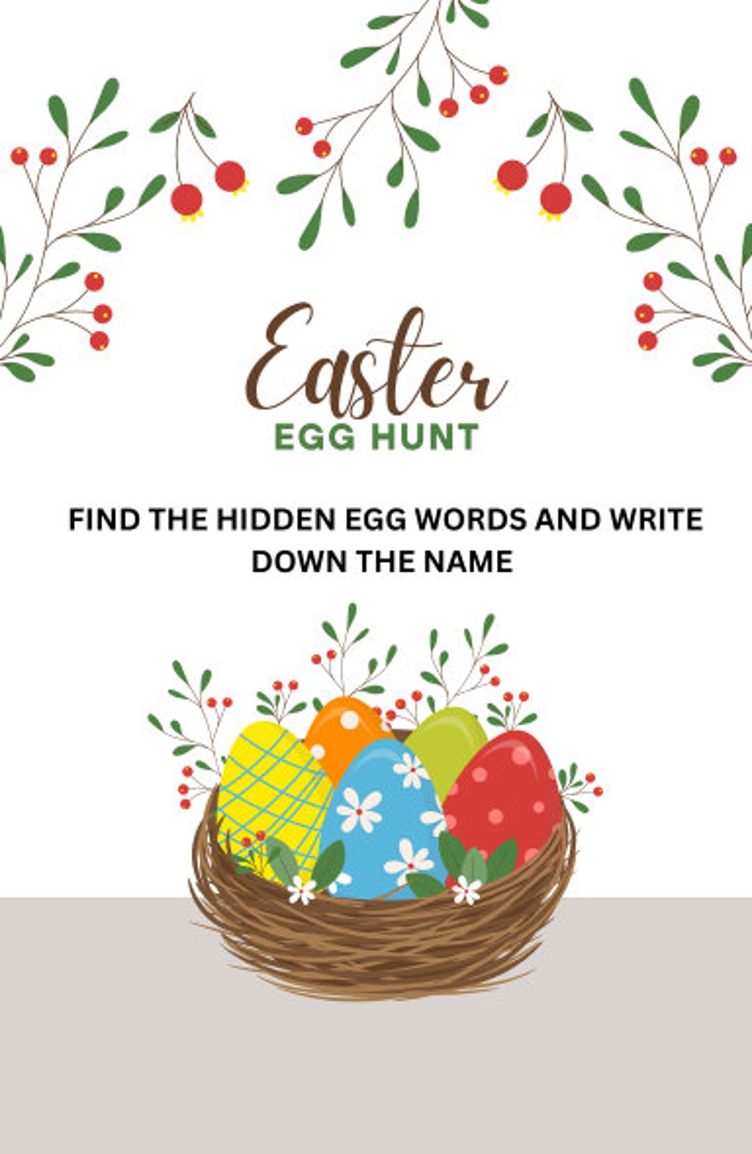 Easter Egg Treasure Hunt Game Digital Download 25 Unique Eggs - Etsy