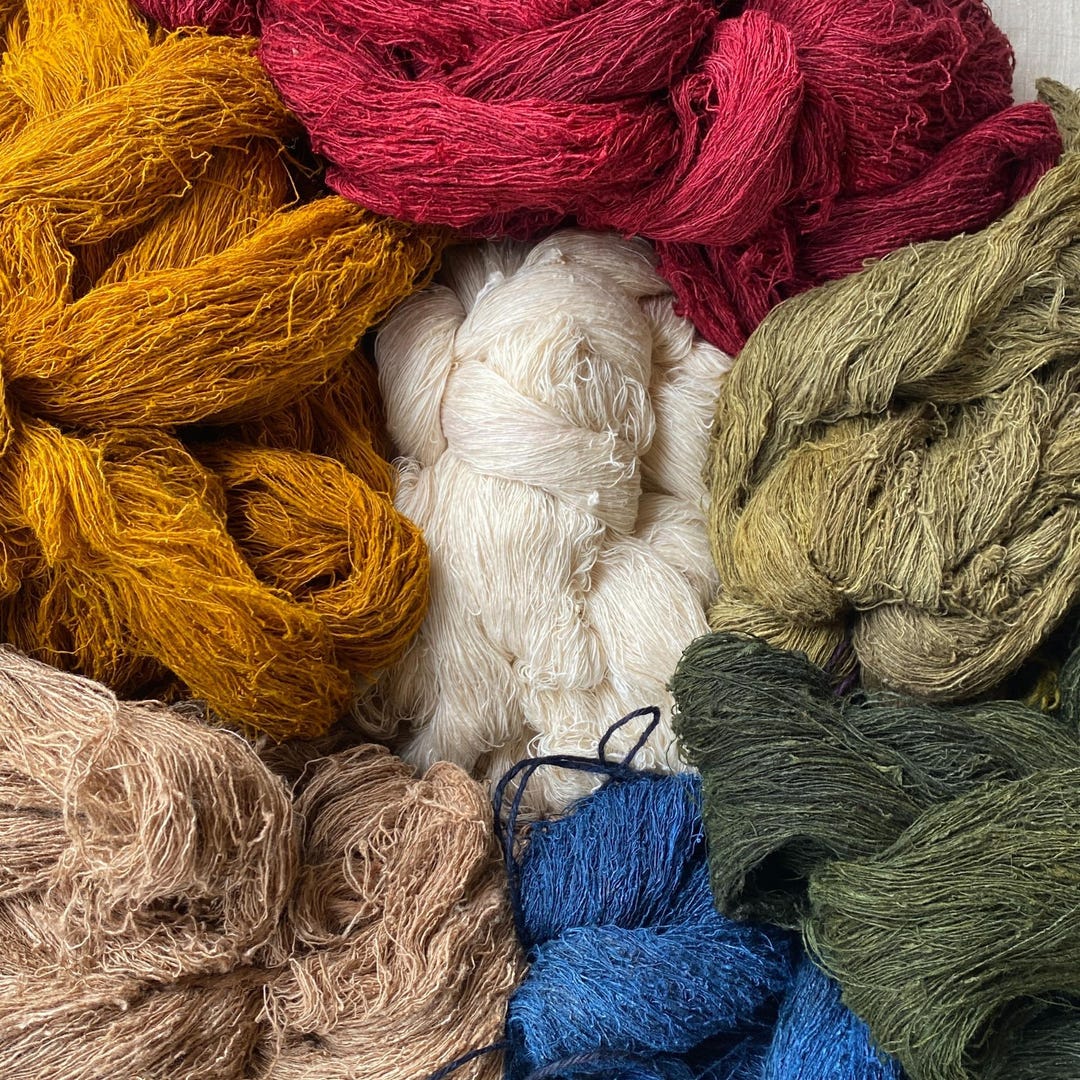 100% Eri Silk Yarn Natural Color | Ahimsa Peace Silk | Laceweight Yarn ...