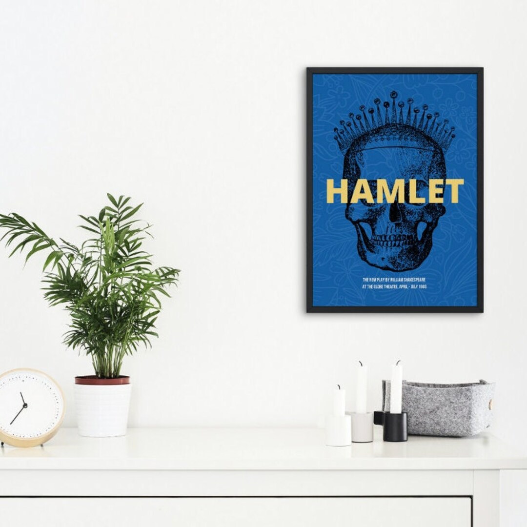 Hamlet First Run Art Print Shakespeare, the Globe Theatre Print A5/A4 ...