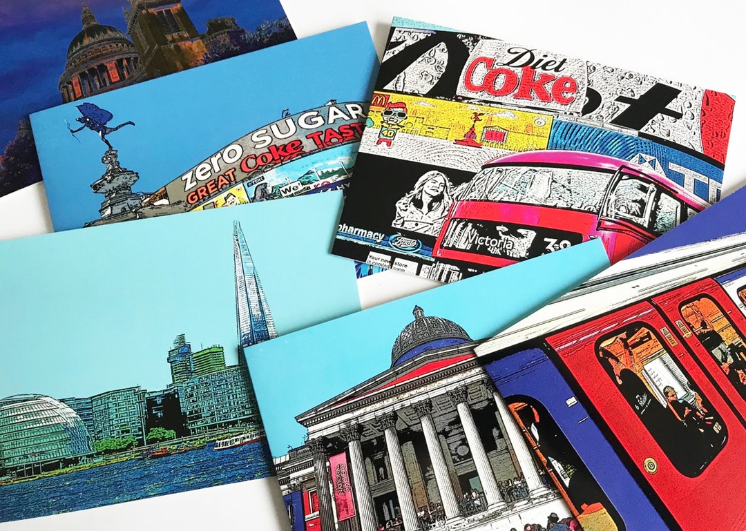 London Greetings Cards, A Set of Six Different Designs of London ...