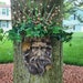 Tree Face Sculpture, Whimsical Old Man Tree Hugger Hanging Flower ...