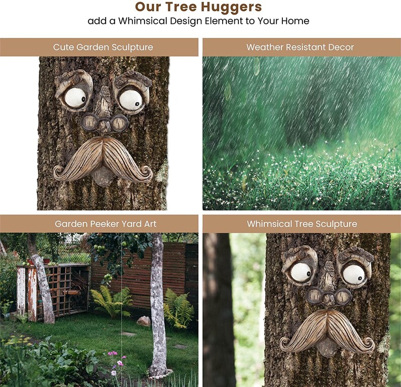 Old Man Tree Hugger Yard Art Decorations Tree Faces Outdoor - Etsy