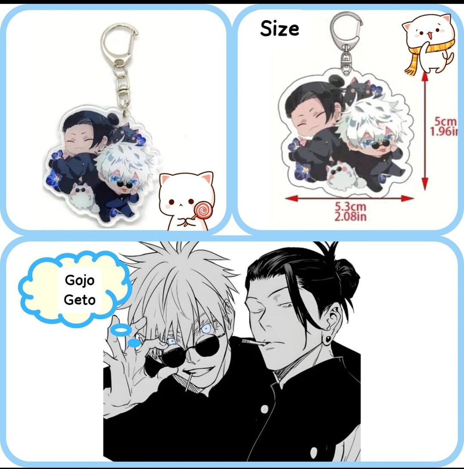 Anime Jujitsu Kaisen Duo JJK Satosugu Gojo , Geto , Megumi , Sukuna ...