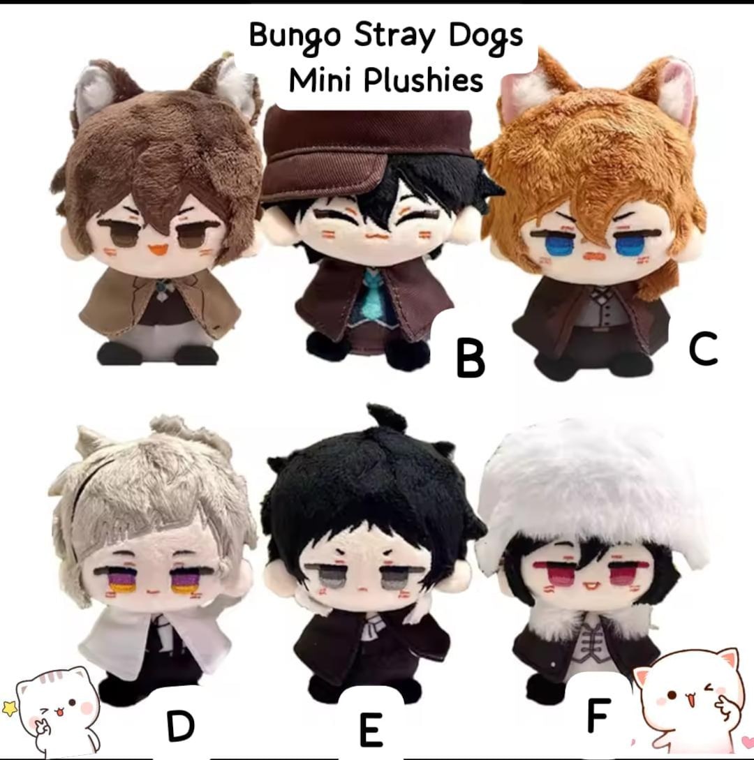 10cm Dazai Osamu Plush Nakahara Chuuya Fyodor Dostoevsky Edogawa ...