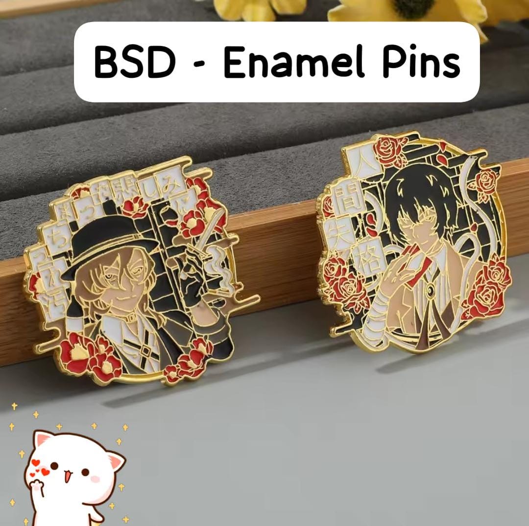 Anime BSD Dazai Chuuya Brooch Small Cartoon Fresh Metal Button Badge ...
