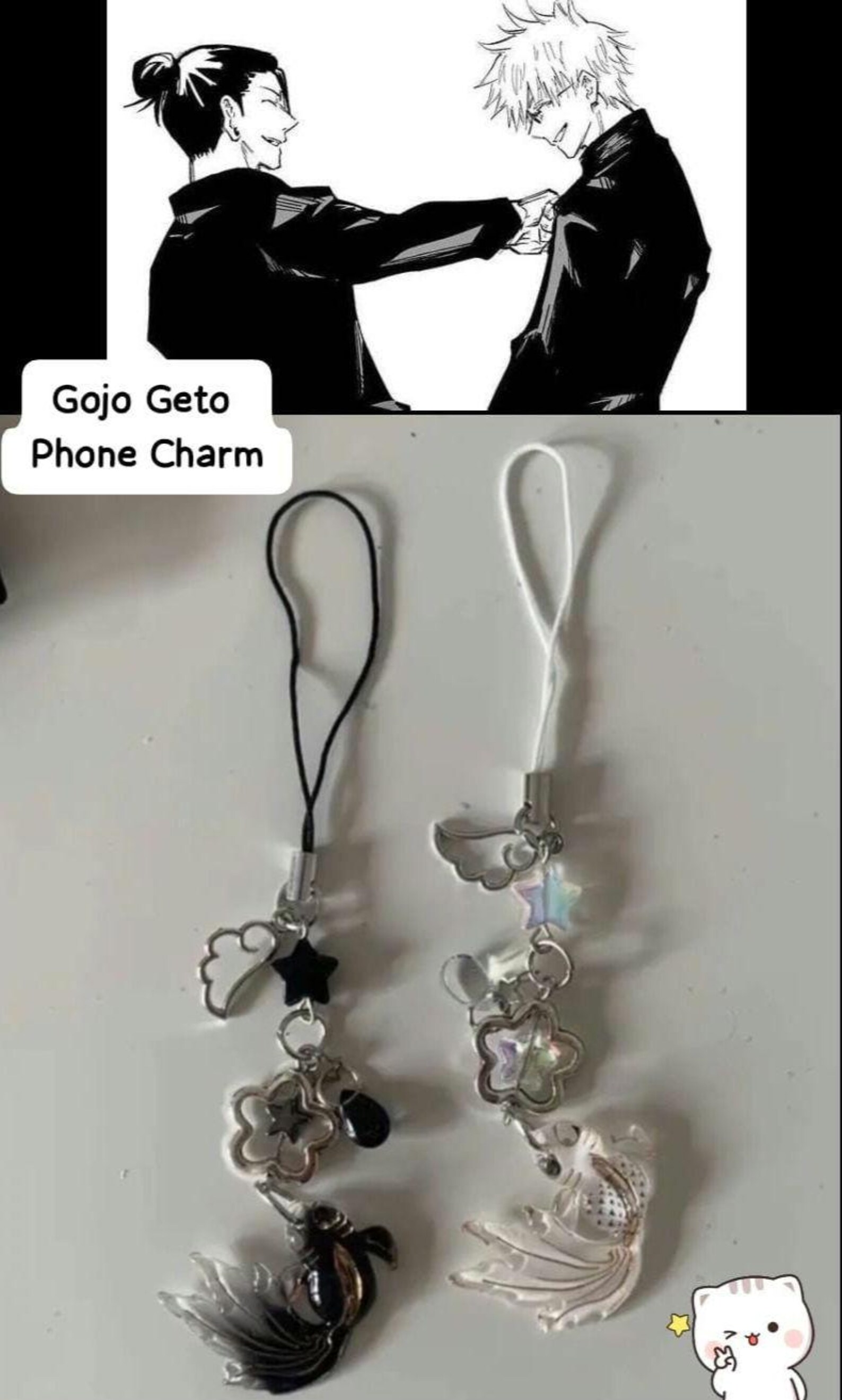 Anime Gojo Geto Jujitsu Kaisen Beta Fish Phone Charms, Aesthetic ...