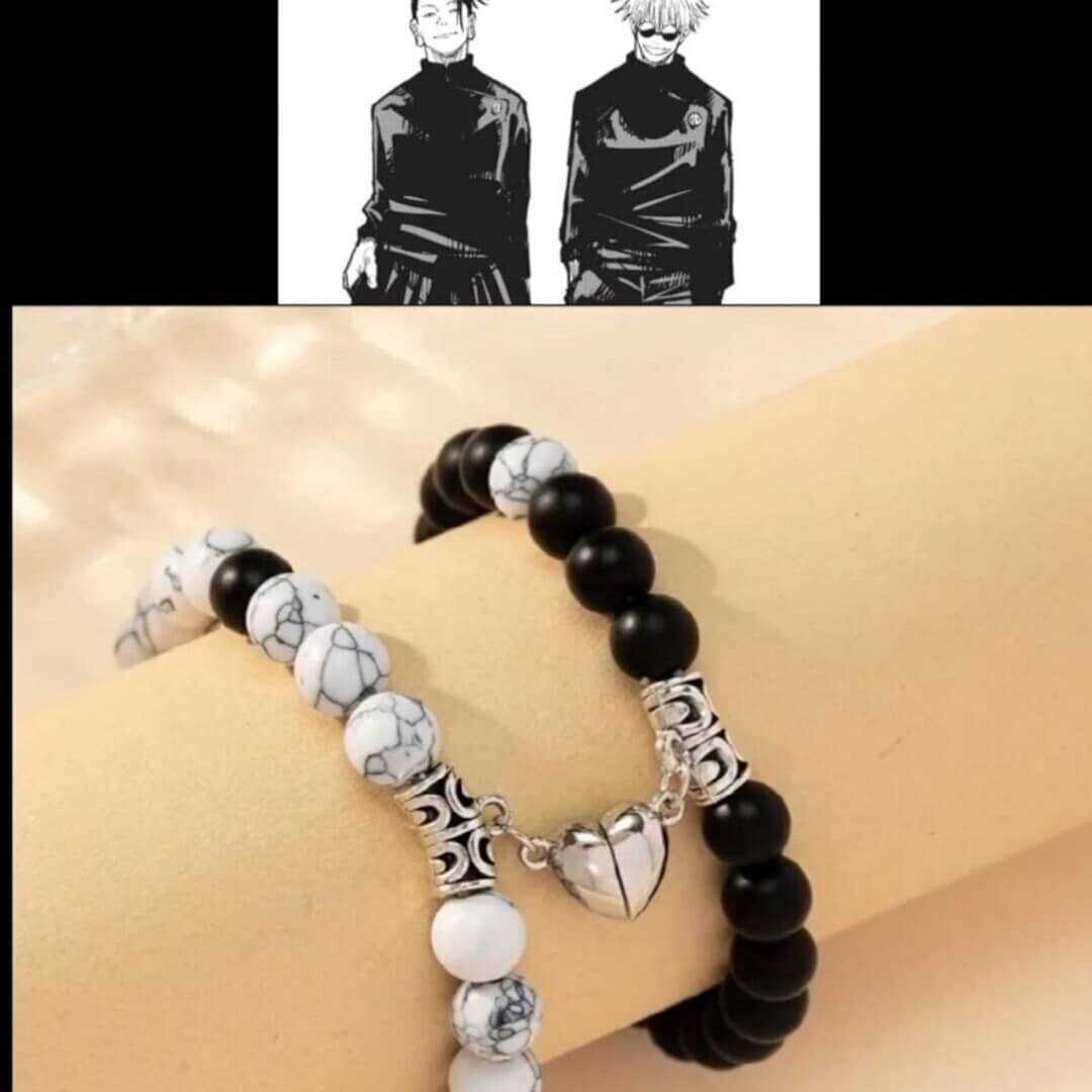 Gojo and Geto Magnetic Charm Matching Friendship Bracelets, Anime Y2K ...