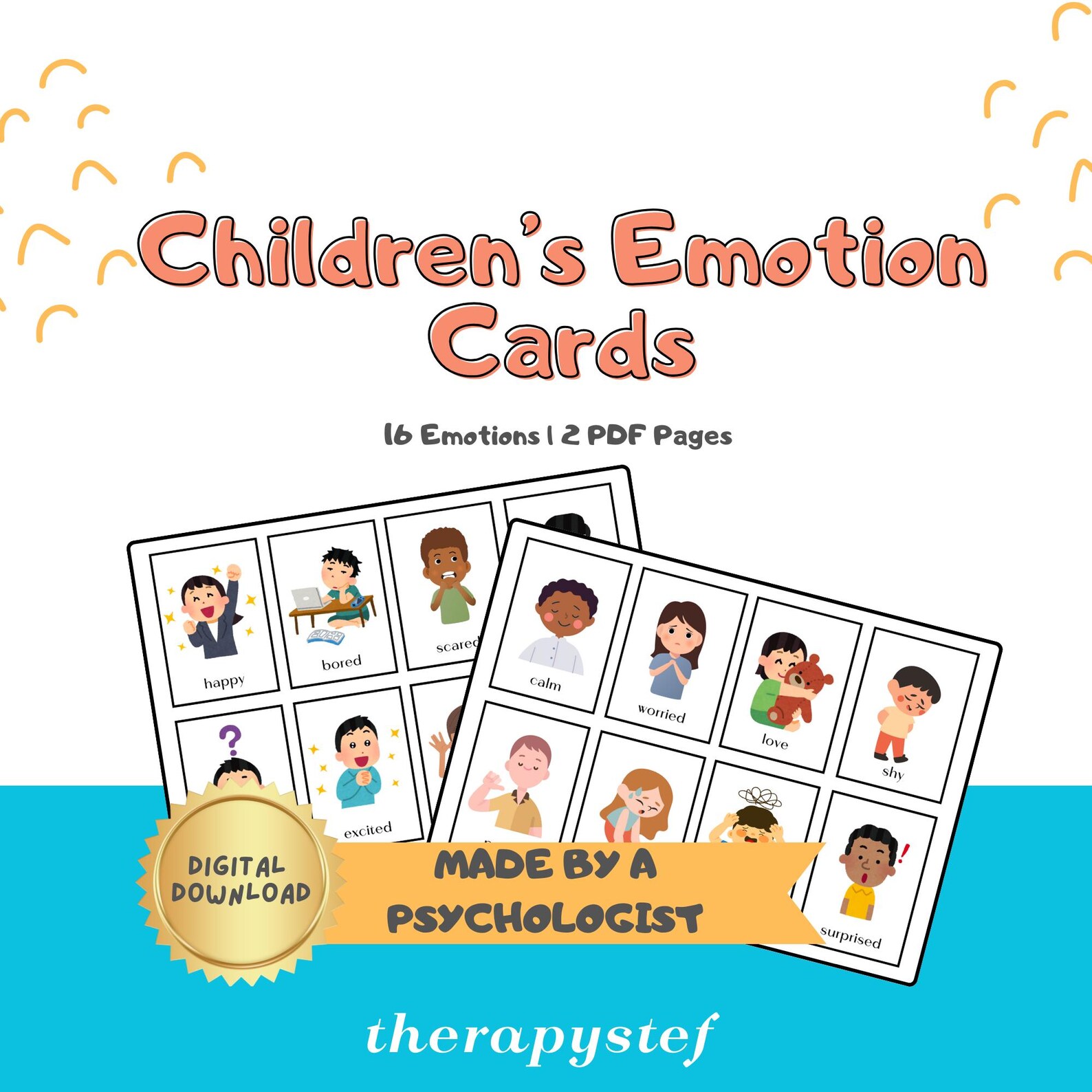 Printable Emotion Flashcards for Kids | Social Emotional Learning (PDF ...