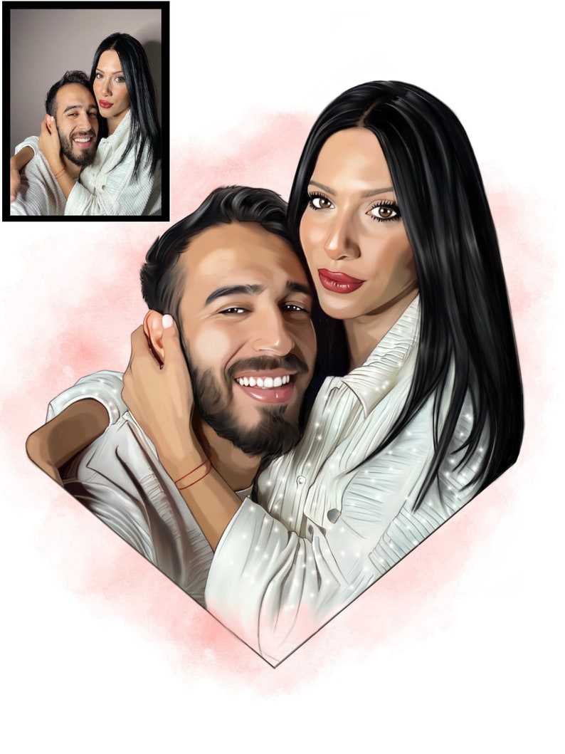 Personal Couple Drawings for Your Loved Ones Valentines Day - Etsy