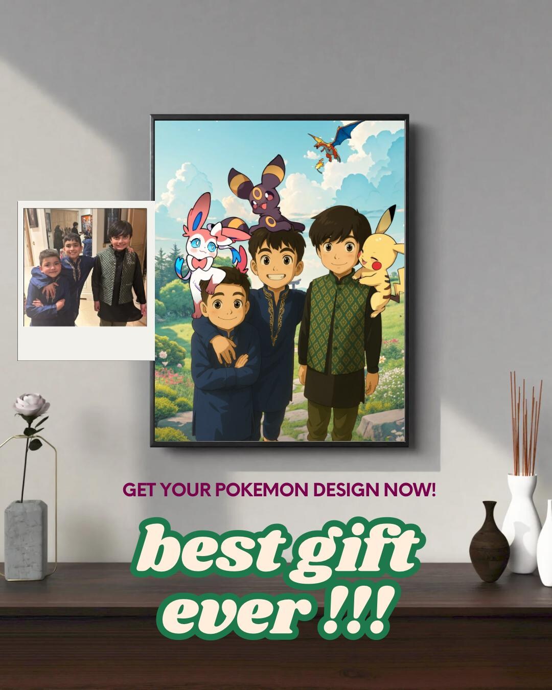 Custom Pokemon Cartoon Portrait, Pokemon Card, Poke Trainer, Pokemone ...