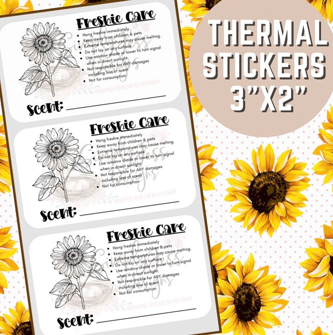 3x2 Freshie Care Stickers, Freshie Care Labels - Etsy