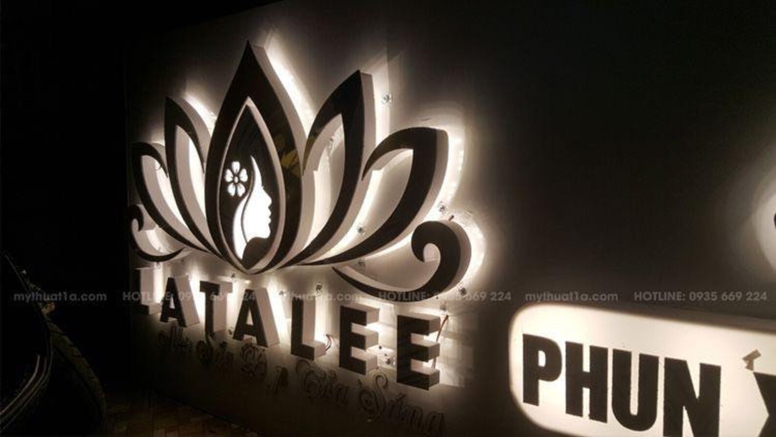 Metal Backlit Led Sign, 3d Logo Wall Decor Office Reception , Stainless ...