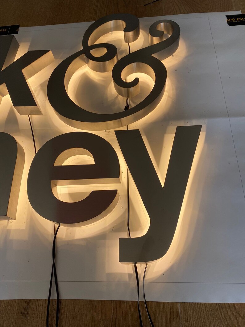 Backlit Led Sign, Business Sign, Custom Logo Sign, Illuminated Sign ...