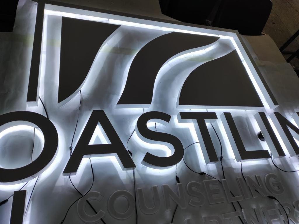 LED Backlit, Brushed Metal Signs, Custom Logo, 3d Lettering ...