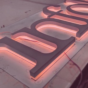 3D Led Signage 3d Backlit Sign, Custom Outdoor - Indoor Logo Light Sign ...