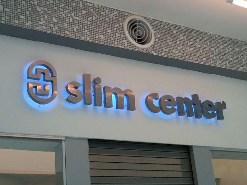 Brushed Metal Sign, Business Sign, Led Backlit Sign, Raised Signs ...