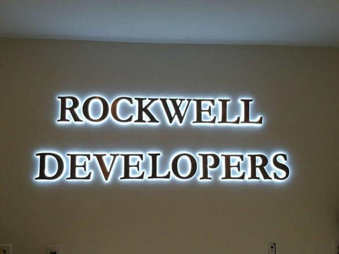 Custom Logo Led Light Signage, 3D Logo Letters, 3D Custom Office Sign ...