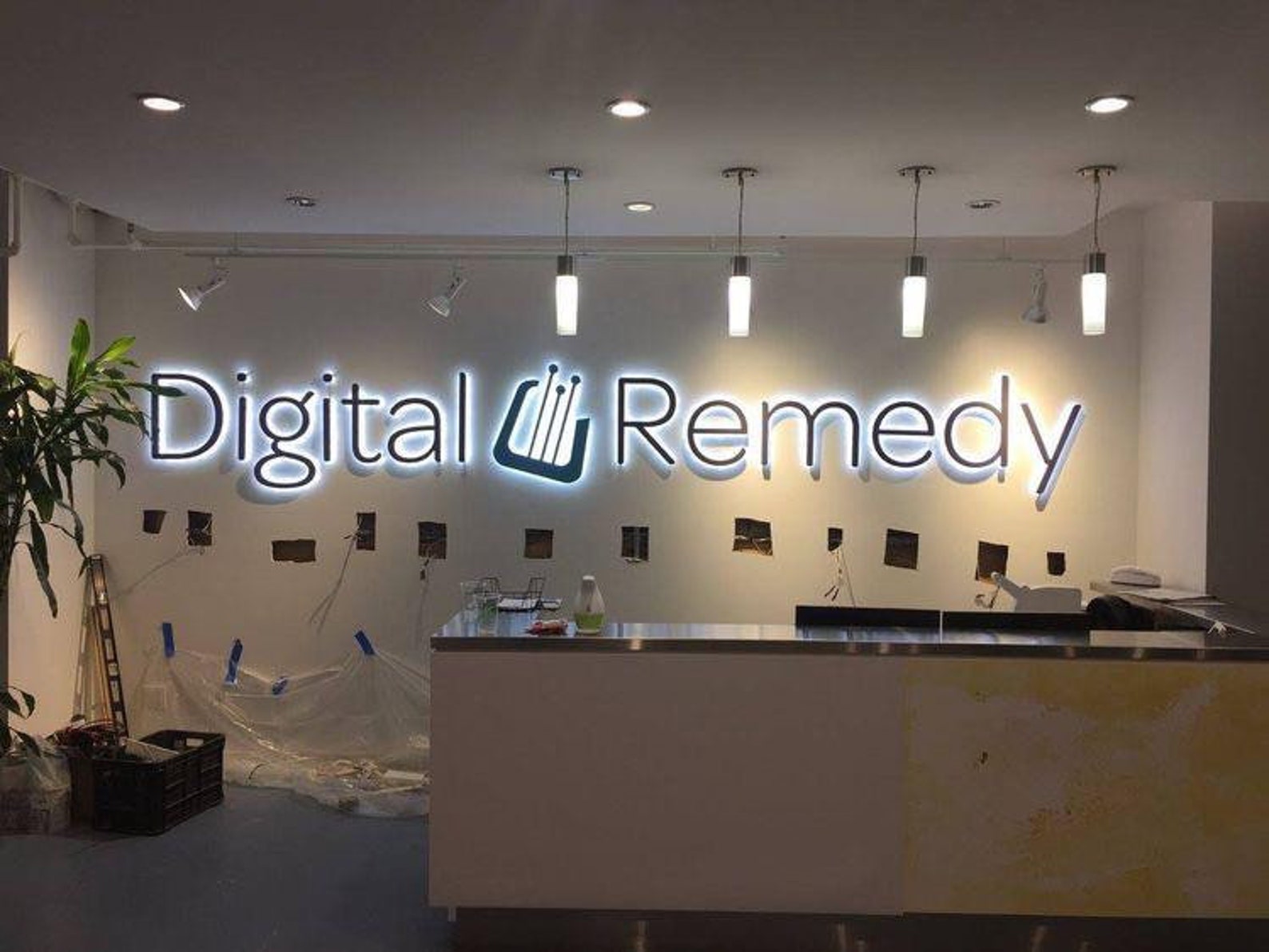 LED Backlit, Brushed Metal Signs, Custom Logo, 3d Lettering ...