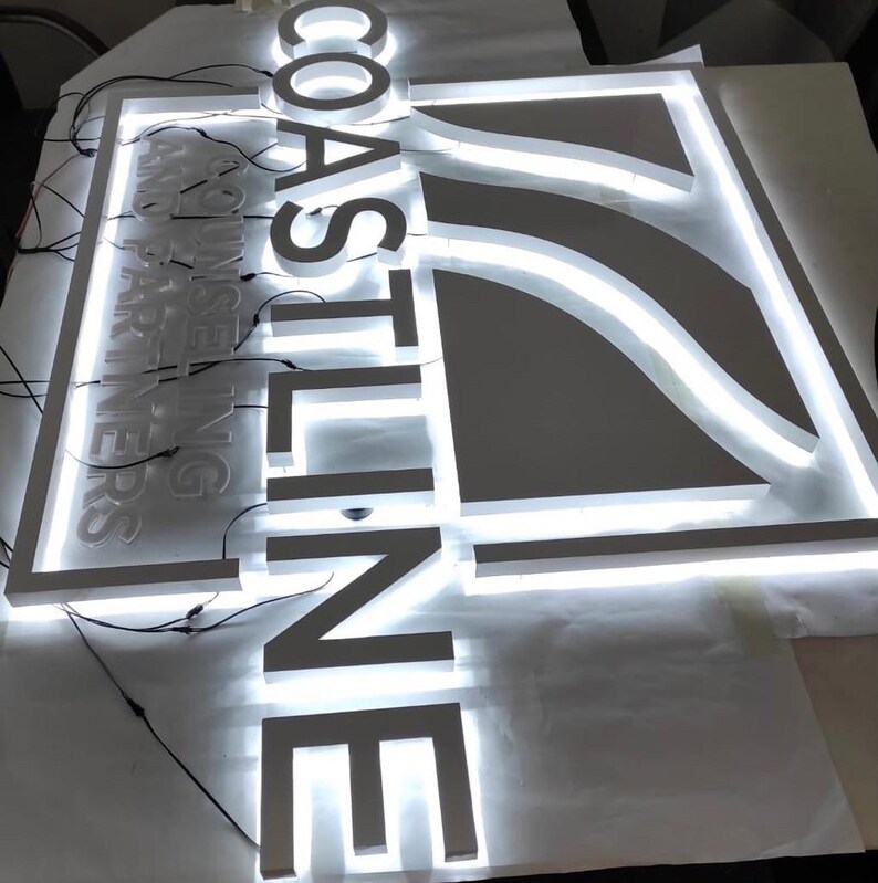 Led Backlit Sign, Illuminated Sign, Business Sign, 3d Lettering Backlit ...