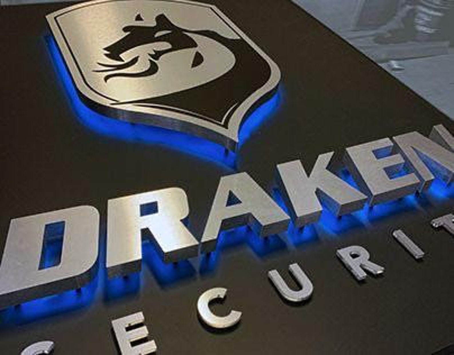 Custom Metal Sign 3d Logo Backlit Sign Indoor Brushed 3D - Etsy