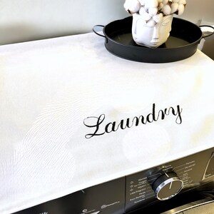 Homeprepco "laundry" Embroidered Washing Machine Cover, Appliance ...