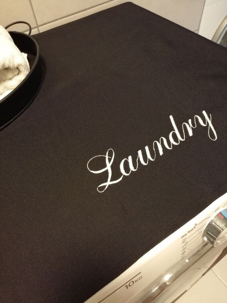 Homeprepco "laundry" Embroidered Washing Machine Cover, Appliance ...