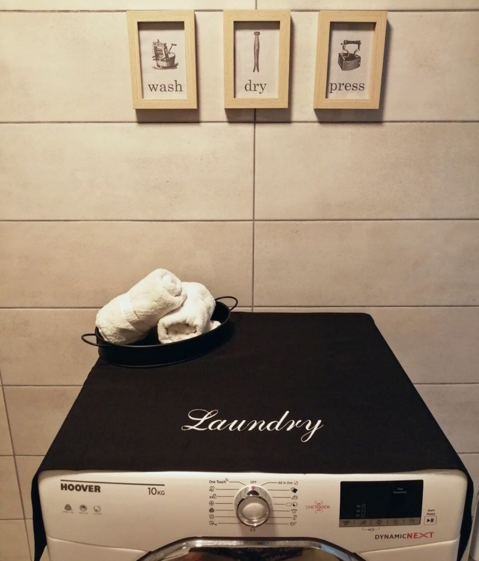 Homeprepco "laundry" Embroidered Washing Machine Cover, Appliance ...