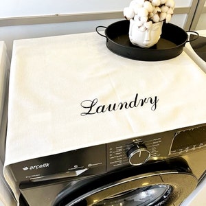 Homeprepco "laundry" Embroidered Washing Machine Cover, Appliance ...