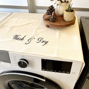 Homeprepco "wash&dry" Embroidered Washer and Dryer Machine Linen Cover ...