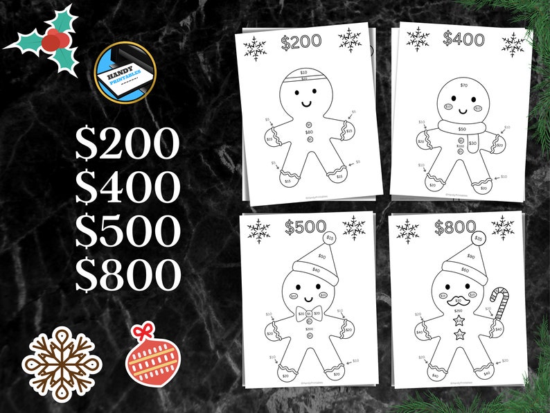 Savings Challenge Printable, Christmas Savings Challenge, Holiday ...