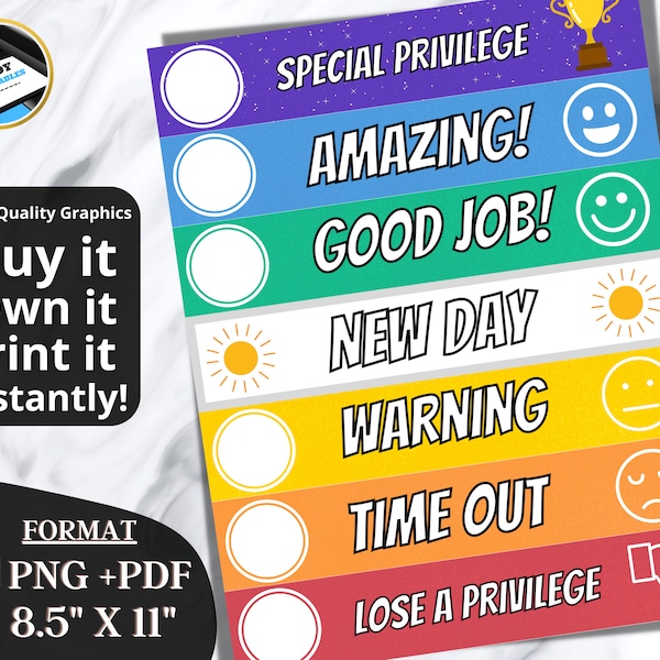 Behavior Chart - Etsy