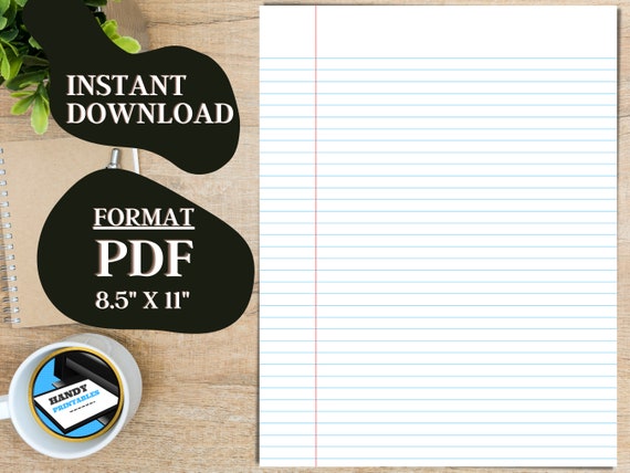 College Ruled Lined Paper Template