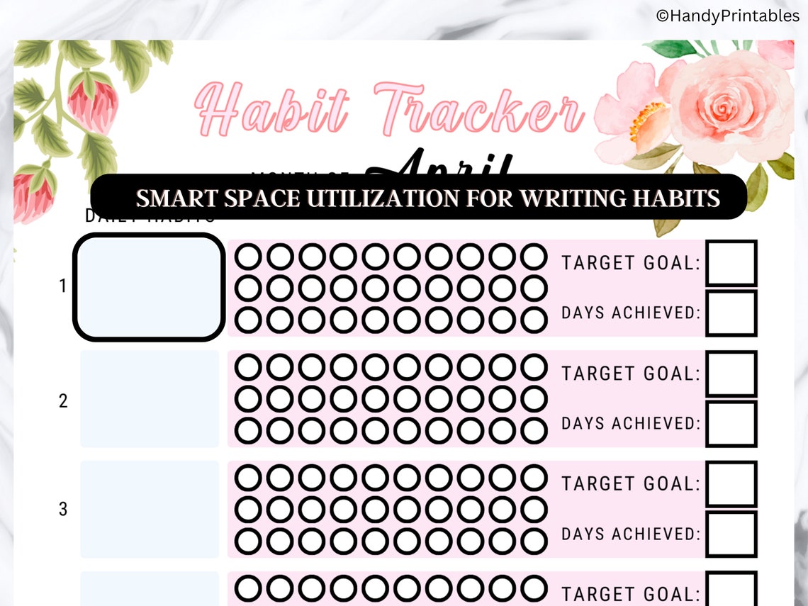 Daily Habit Tracker Printable Monthly Habit Tracker Routine - Etsy