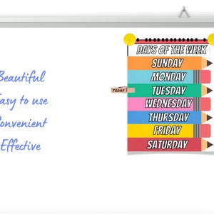 Days of the Week Printable, Clip Chart Classroom, Montessori Education ...