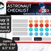 Behavior Chart for Kids, Astronaut Behavior Checklist, 5 Day Checklist ...