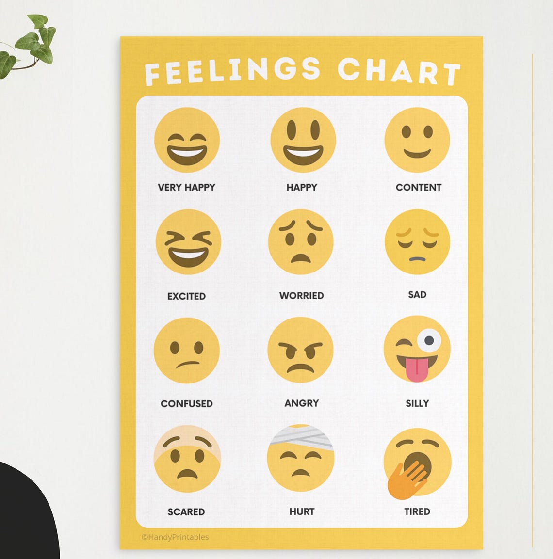 Feelings Chart for Kids, Feelings Poster, Emotions Chart Kids, Emotions ...