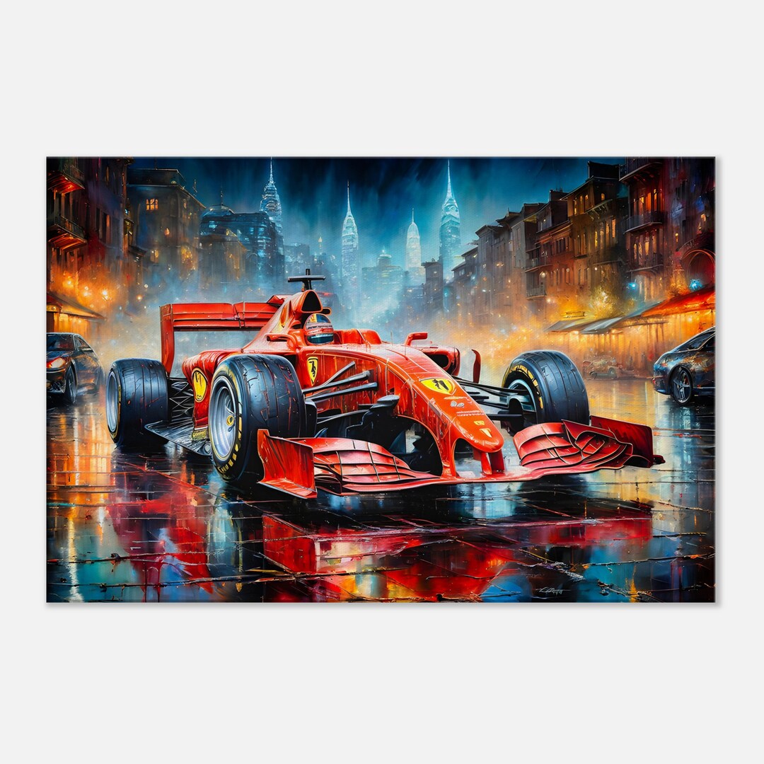 Ferrari Themed Formula 1 Motor Racing Wall Art Print home Decor Racing ...