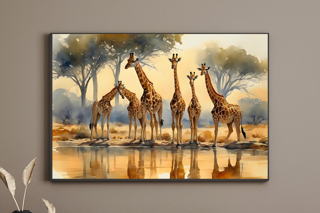 Safari-inspired Giraffe Poster: Unique Animal Art for Your, Nursery ...
