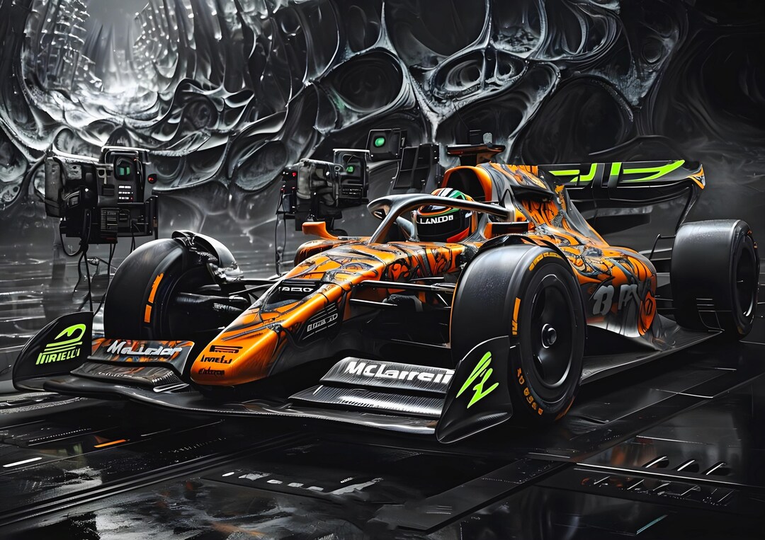 A Mclaren / Lando Themed Formula 1 Motor Racing Wall Art Print Home ...