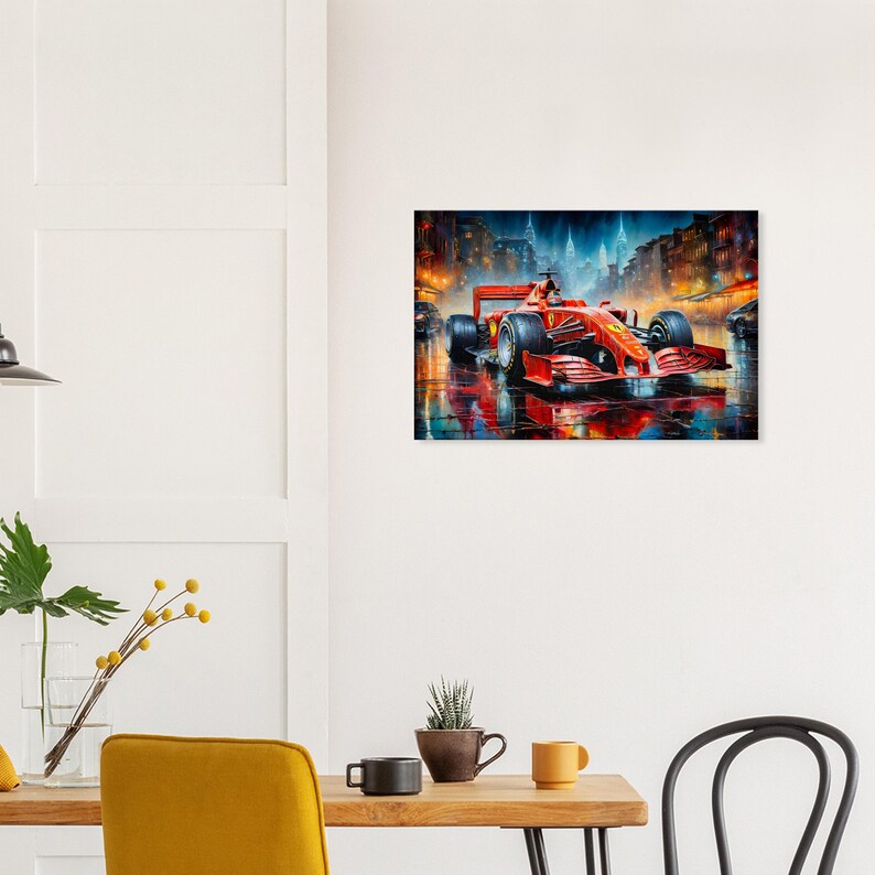 Ferrari Themed Formula 1 Motor Racing Wall Art Print home Decor Racing ...