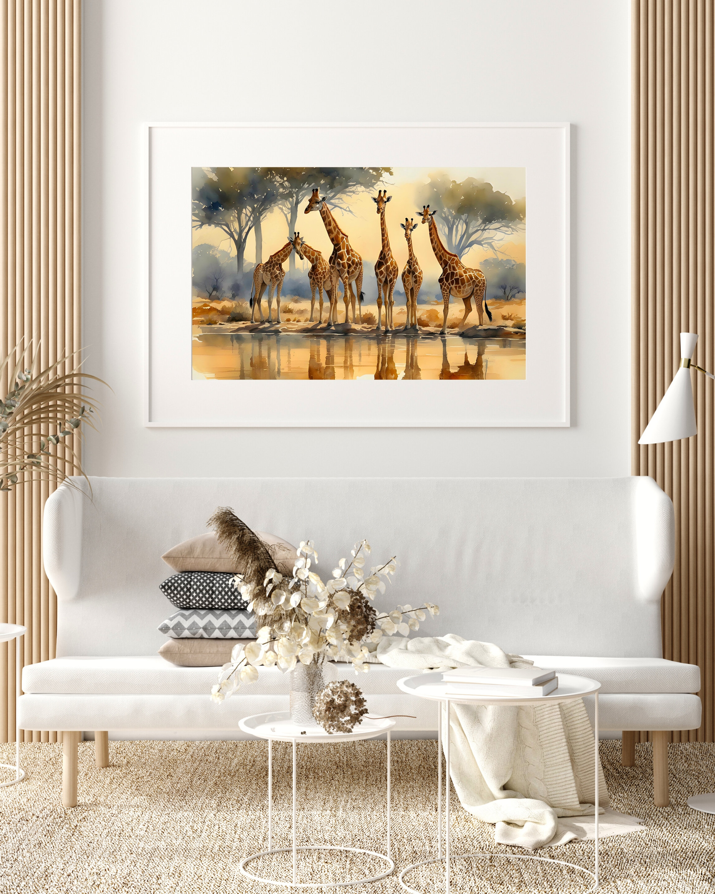 Safari-inspired Giraffe Poster: Unique Animal Art for Your, Nursery ...