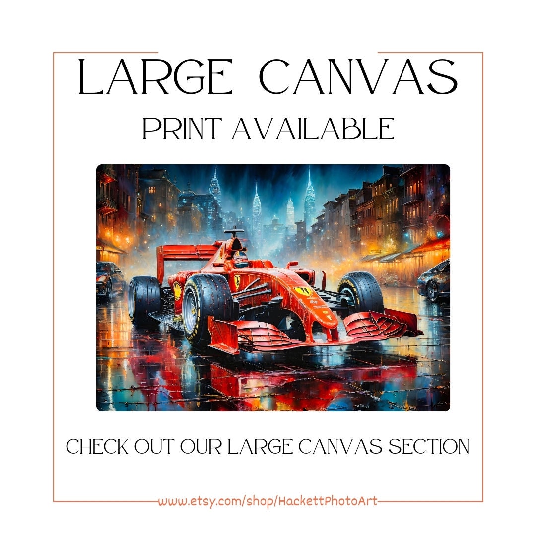 Ferrari Themed Formula 1 Motor Racing Wall Art Print home Decor Racing ...