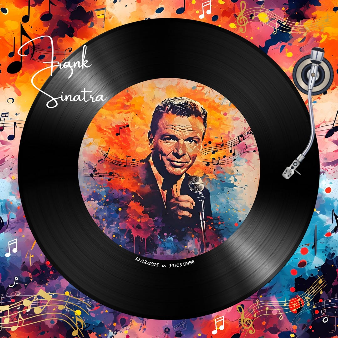 Frank Sinatra Vinyl Wall Art: Posters Prints-music and Movie Icon-retro ...